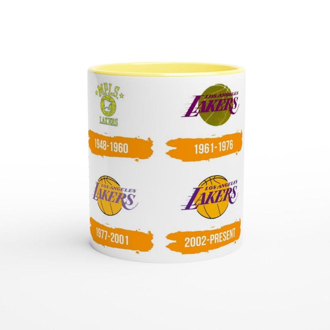 Los Angeles Lakers Mug Basketball Logo History Gift for Fans Ceramic ...