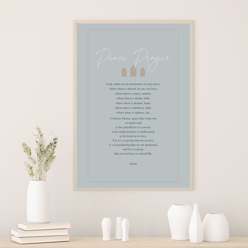Peace Prayer of Saint Francis, Peace Prayer Printable, Christian Home ...