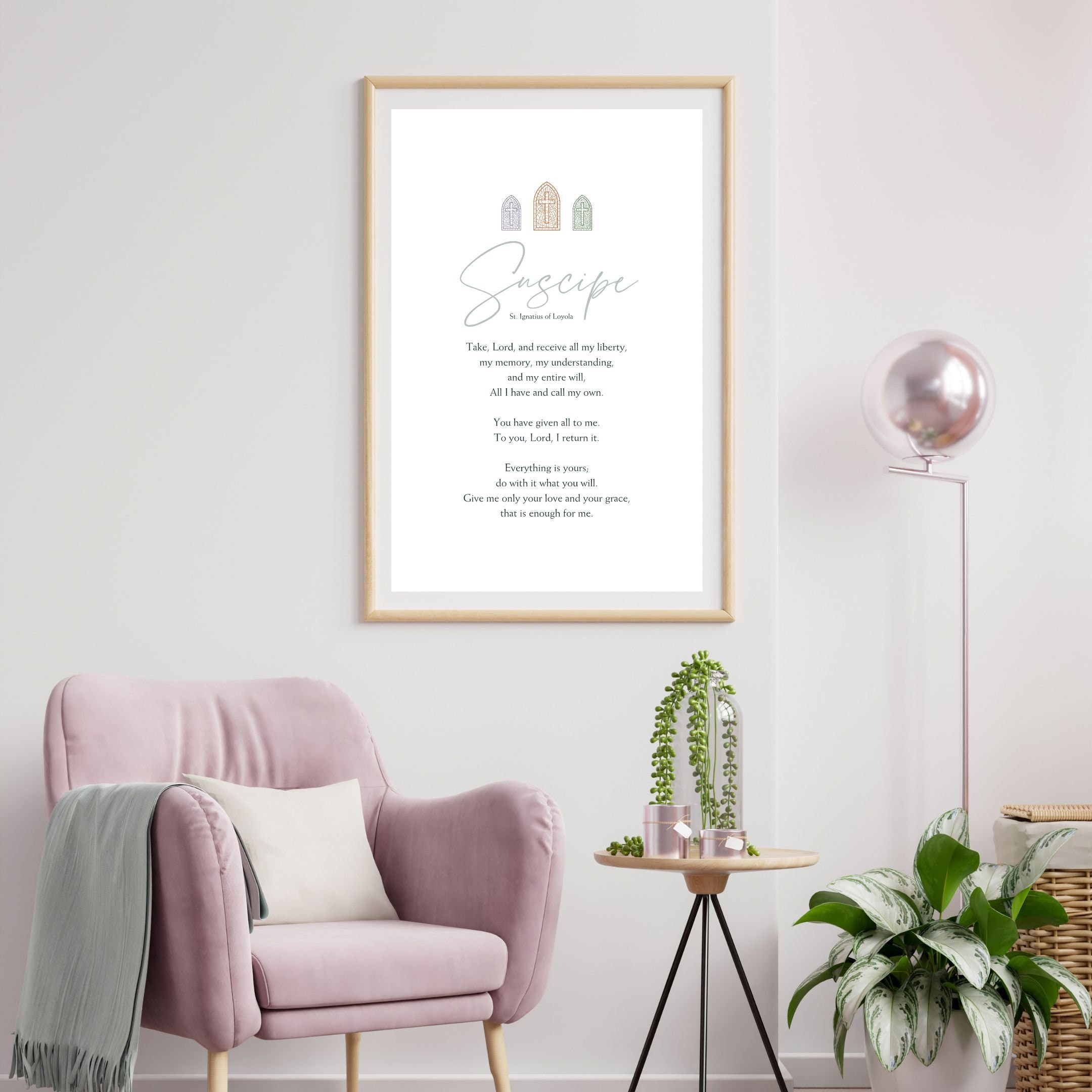 Suscipe Prayer Print, Saint Ignatius of Loyola Prayer, Catholic ...