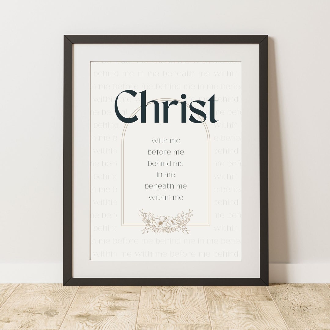 St. Patrick Prayer, Saint Patrick's Breastplate Print, Catholic Wall ...
