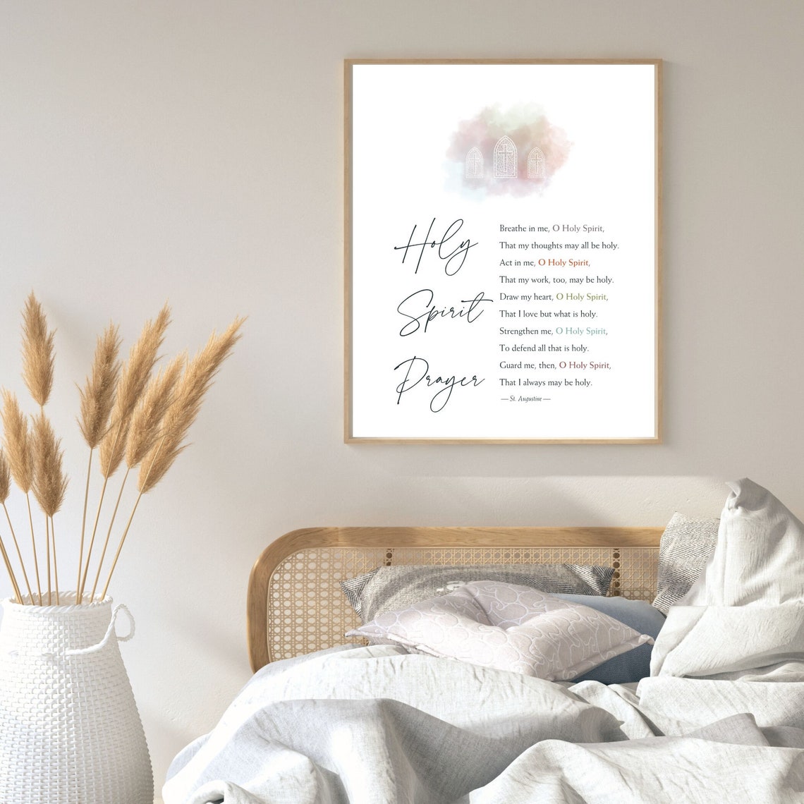 St. Augustine Prayer, Holy Spirit Prayer Print, Breathe in Me O Holy ...