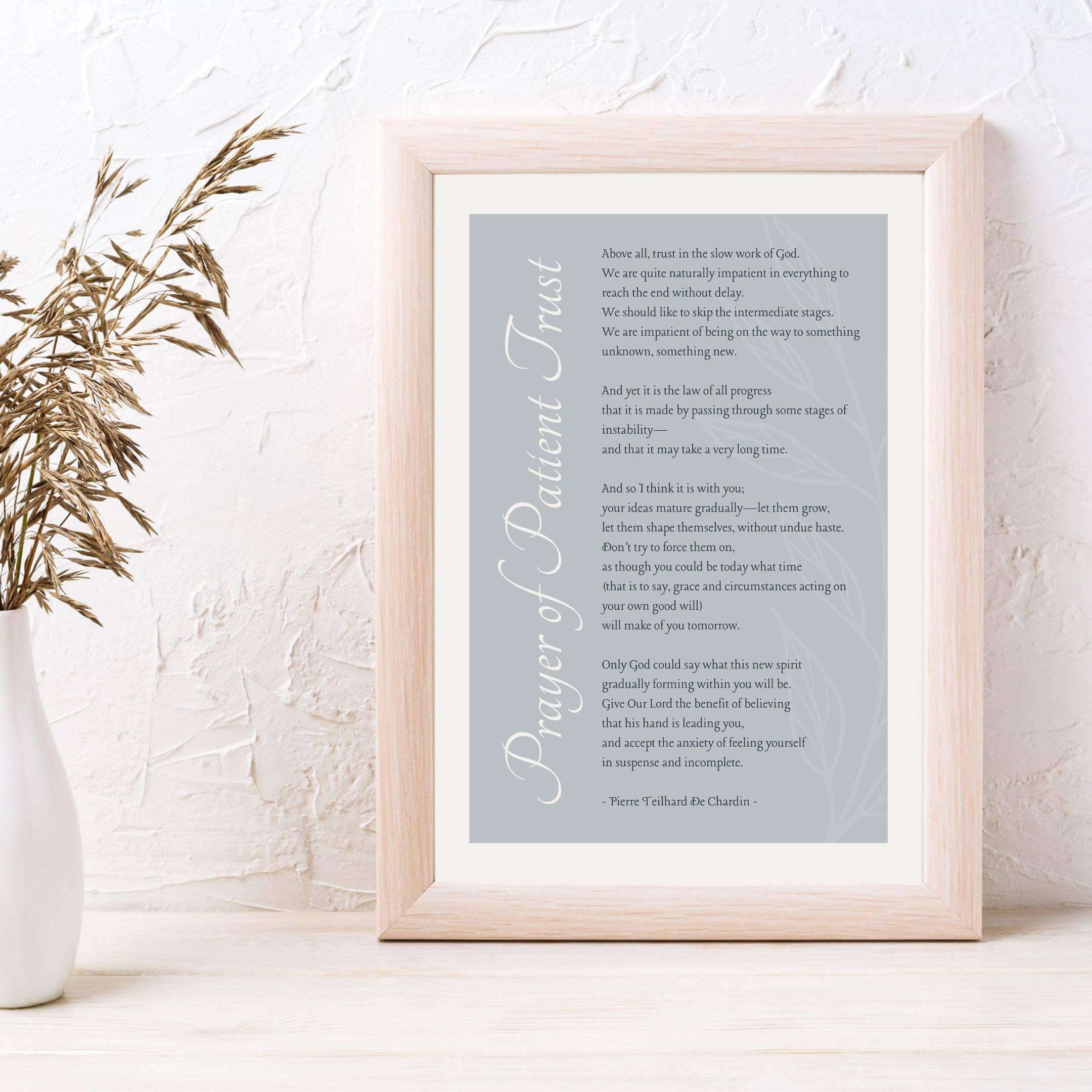 Christian Wall Art, Prayer of Patient Trust, Faith Printable Art ...