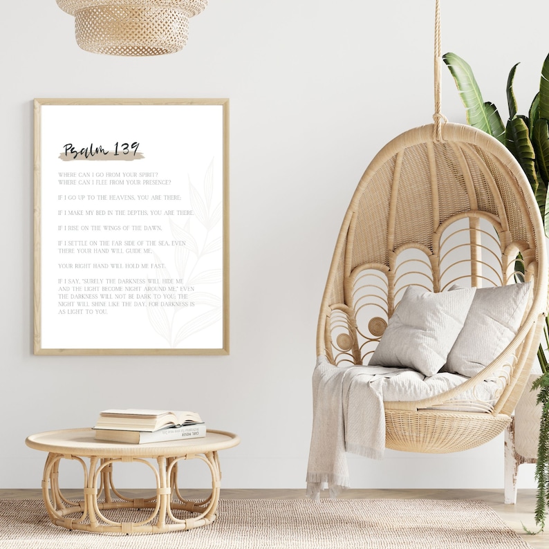 Psalm 139 Printable Psalm 139 Wall Art Boho Scripture - Etsy
