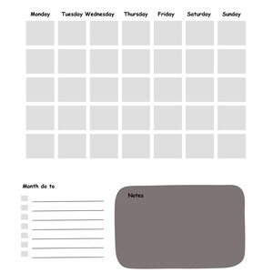 Monthly Planner Printable Monthly Organizer, Printable and Digital ...