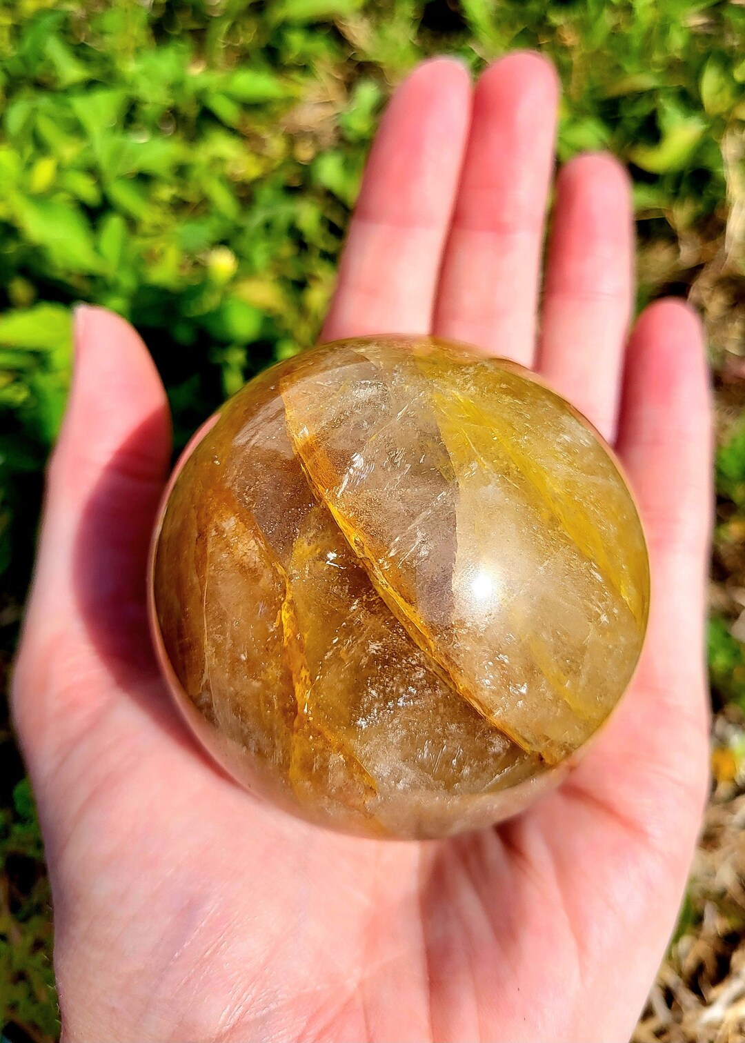 GORGEOUS GOLDEN HEALER Crystal Sphere!! (stand Included) - Etsy