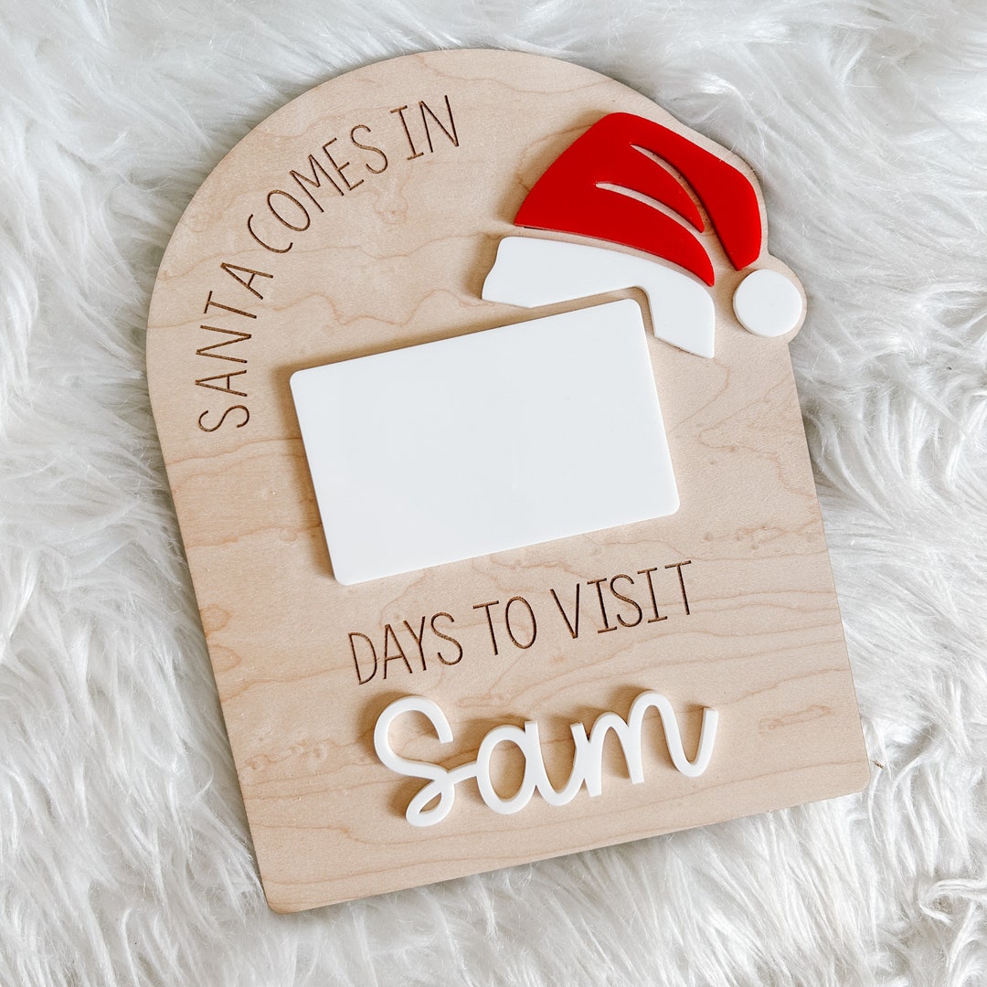 Personalized Santa Countdown, Santa Christmas Wish List, Christmas ...