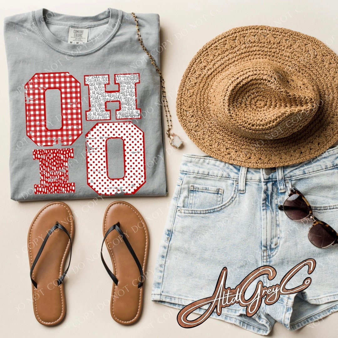 Ohio Gingham Tee, Super Cute Ohio Shirt, Ohio Tshirt, Cincinnati Shirt ...