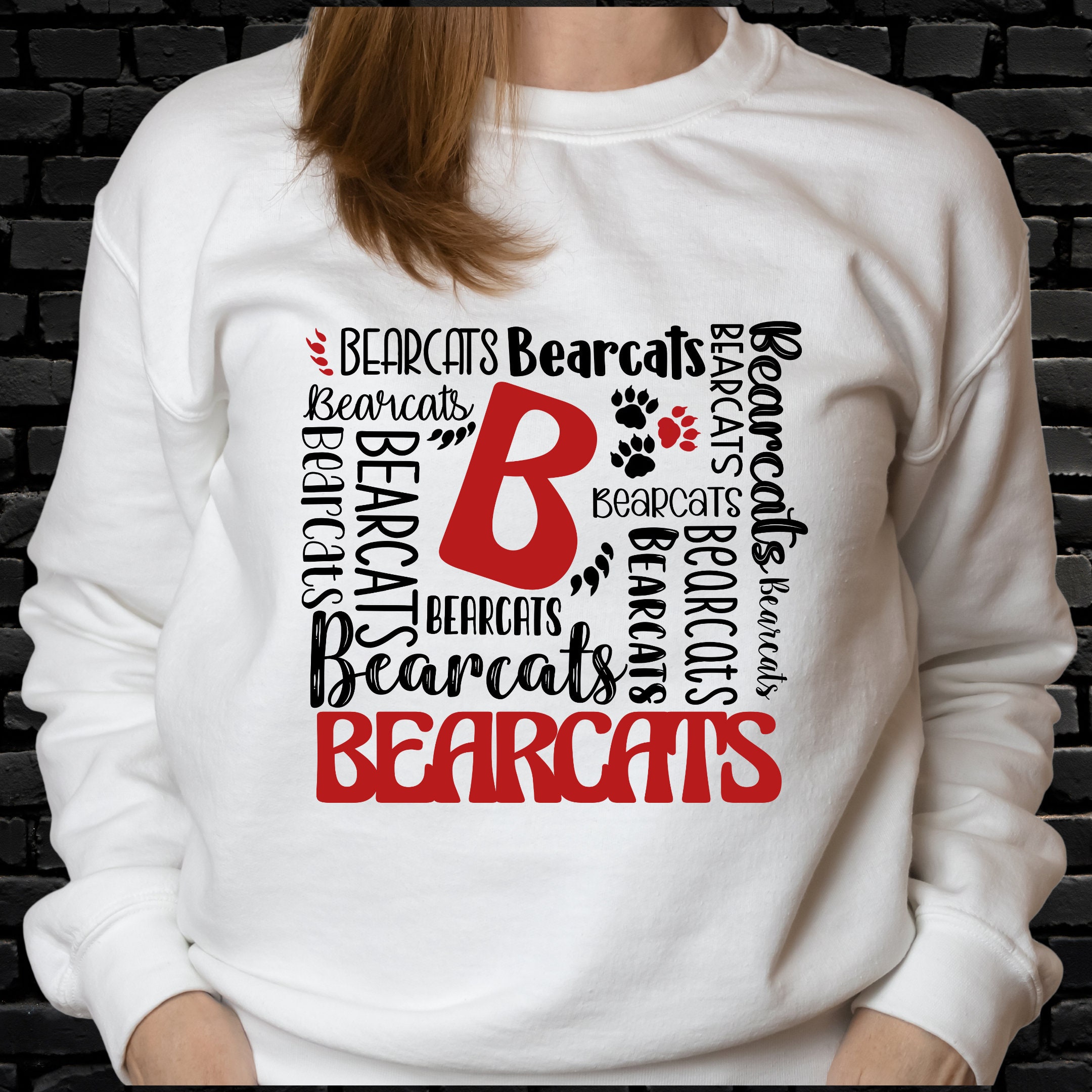 Bearcats Typography Tshirt Cincinnati Bearcats Bearcats - Etsy