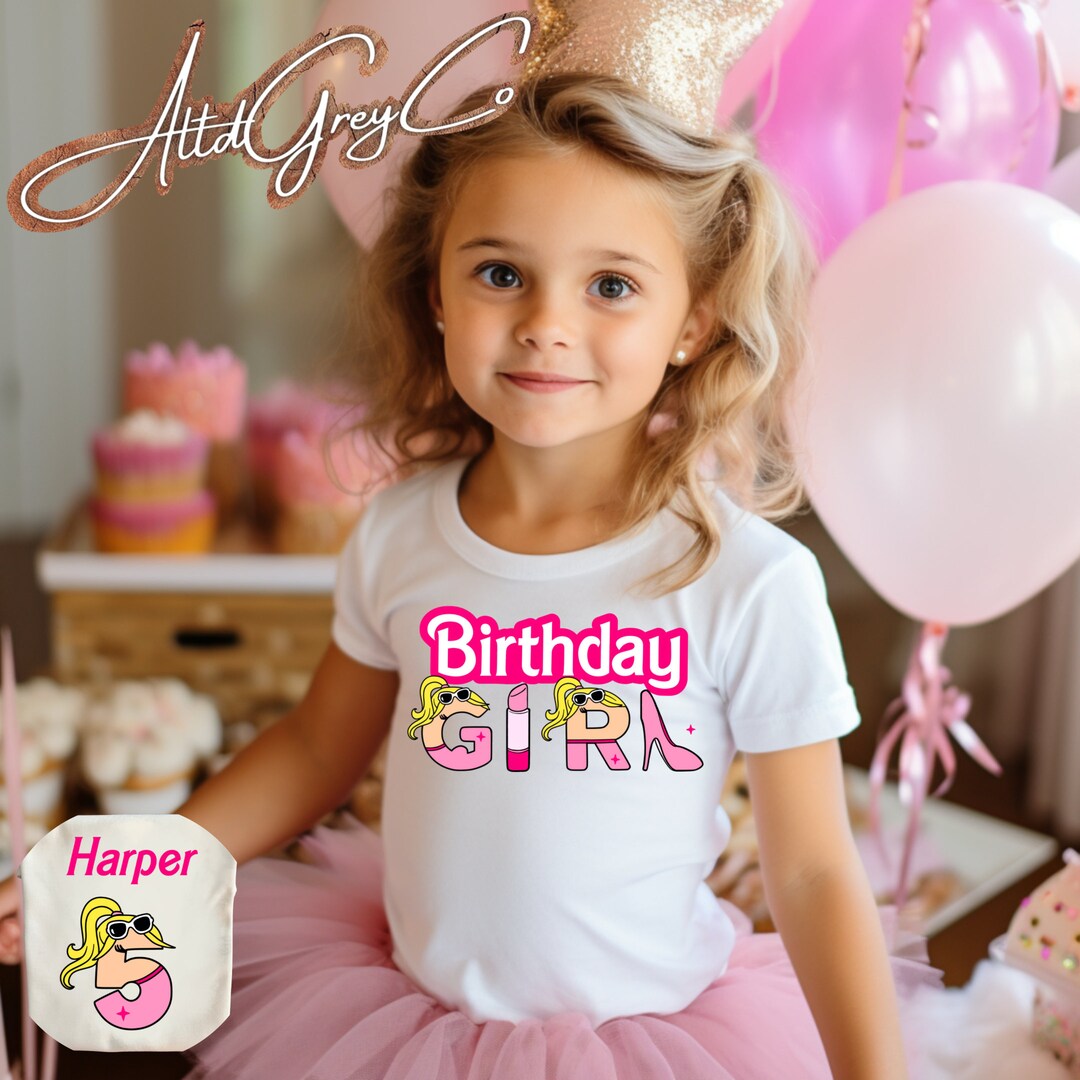 Birthday Girl Shirt, Pink Birthday Girl Tshirt, Personalized Birthday ...