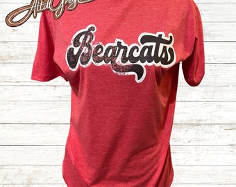 Customizable GO Mascot Football Team Spirit Go Bearcats - Etsy