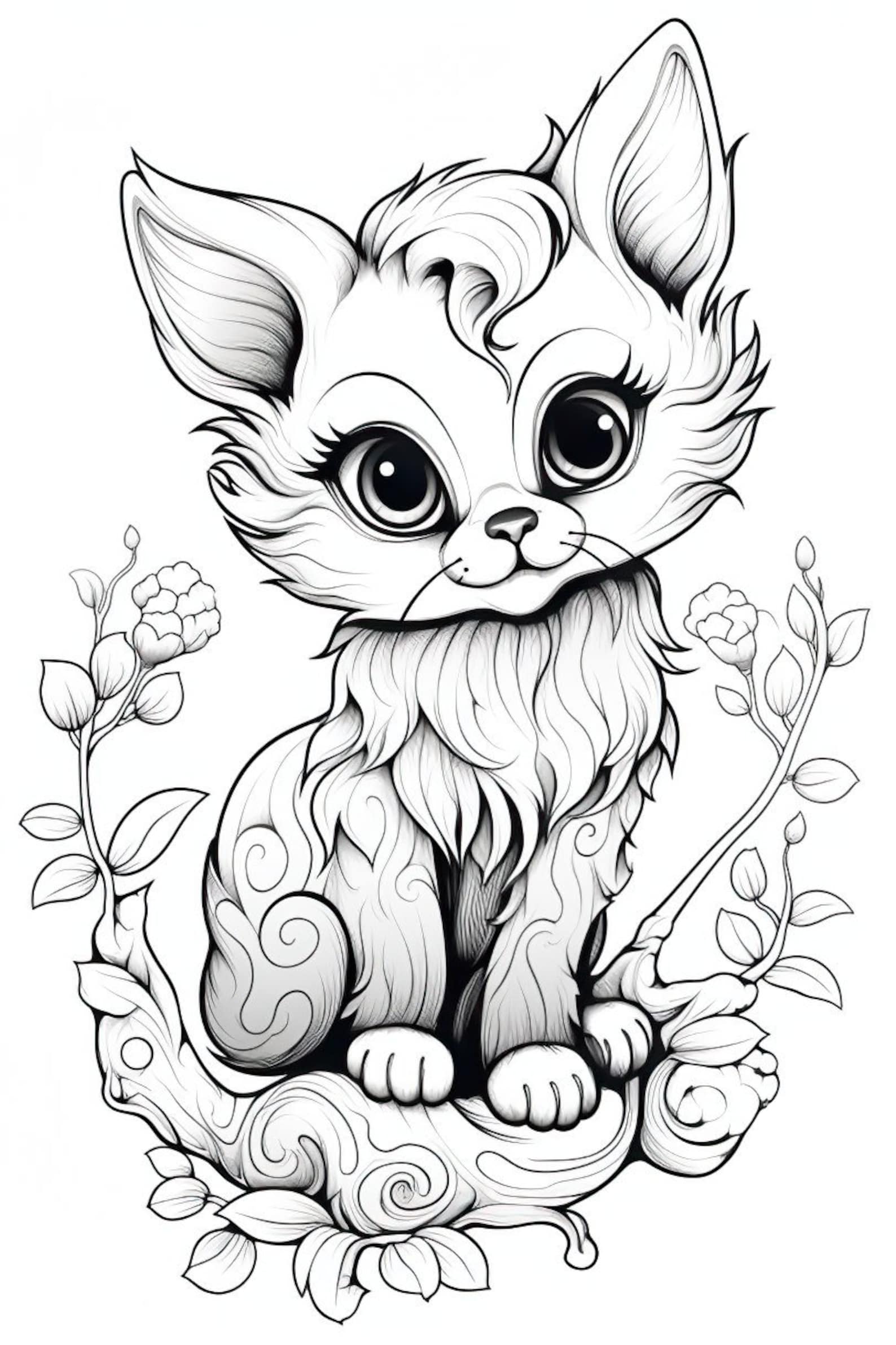 Animal Coloring Page A4 5x | Printable Coloring Pages | Download ...