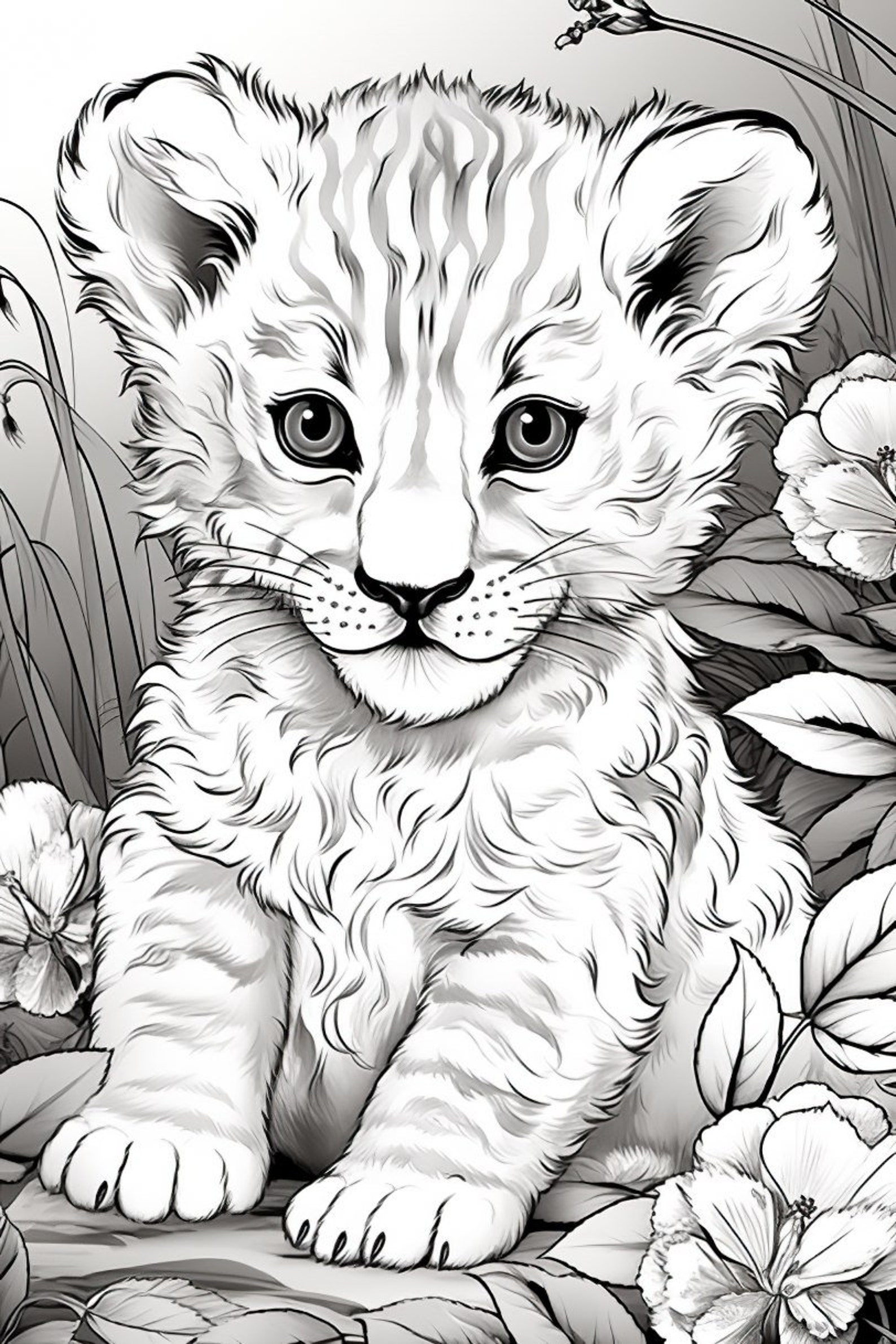 Animal Coloring Page A4 5x | Printable Coloring Pages | Download ...