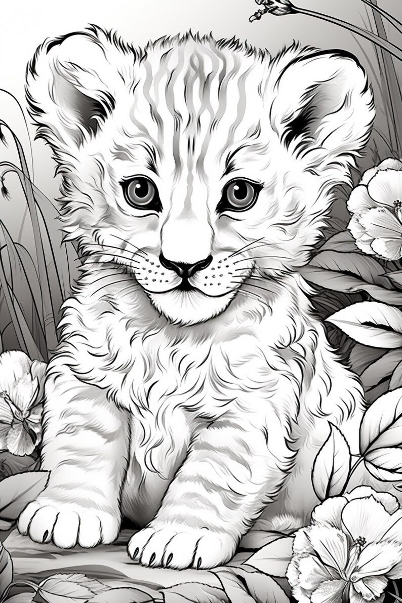 Animal Coloring Page A4 5x | Printable Coloring Pages | Download ...