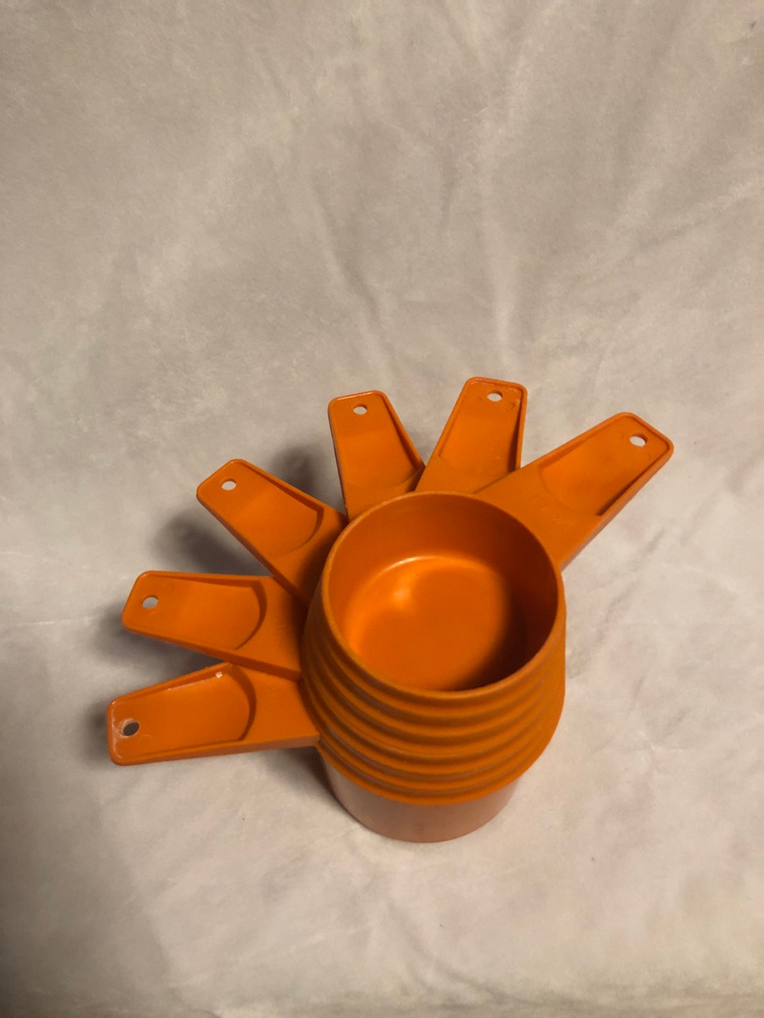 Vintage Tupperware Measuring Cup Set Light Orange - Etsy