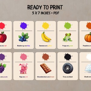 10 Flashcards COLORS EDITION + 10 Free Coloring Pages | Kids Flashcards ...