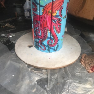 Hand Painted Wooden Spool Tables - Etsy