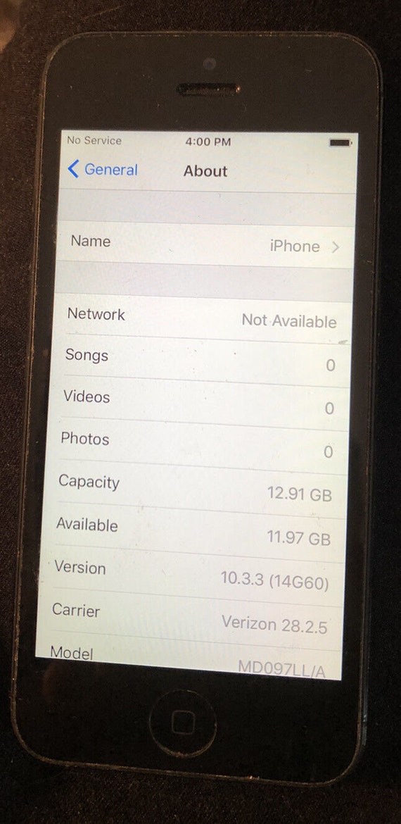 Verizon Iphone 5 Black