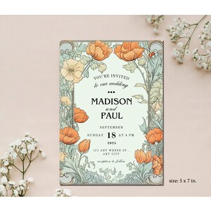 Regency Era Inspired, Garden Party Wedding Invitation Template Editable ...