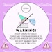 Cake Warning Label Template: Editable Bakery Safety Sticker (digital ...