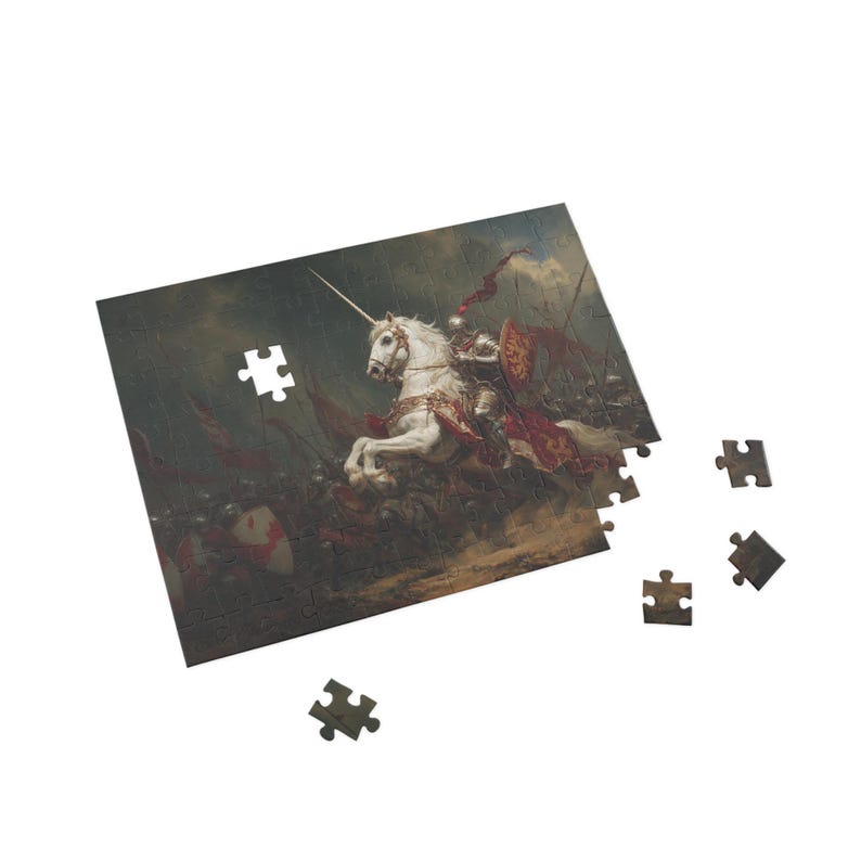 Knight and Unicorn Battle Jigsaw Puzzle: Medieval Renaissance Fantasy ...