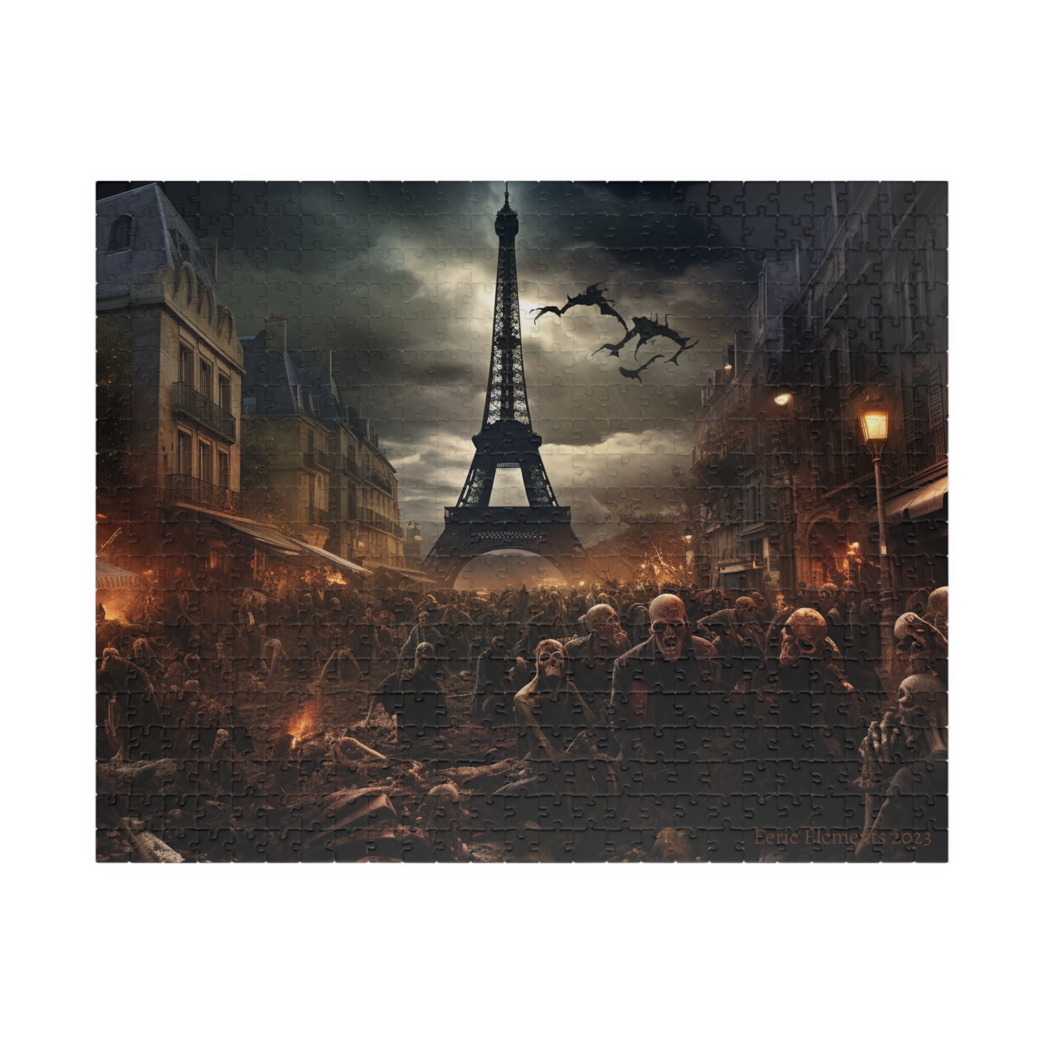 Spooky Holloween Puzzle, Zombie Apocalypse in Paris (252, 500, 1014 ...