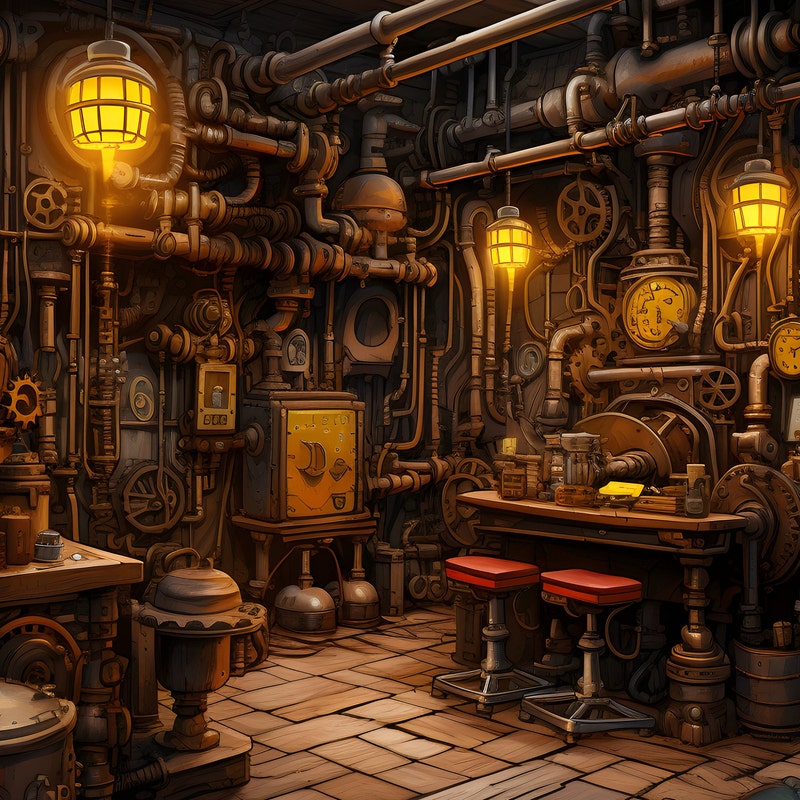 Steampunk Laboratory - Etsy