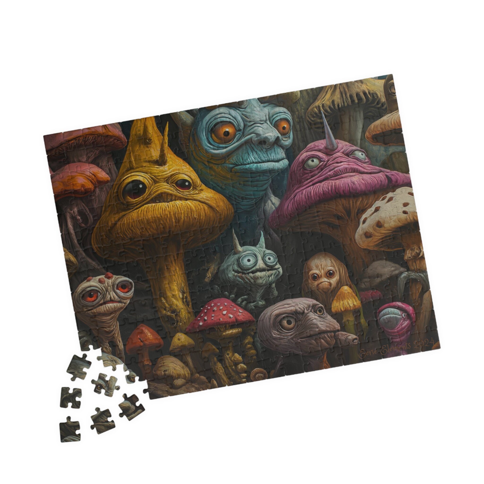 Mushroom Goblins Puzzle 110, 252, 520, 1014-piece, Fantasy Art Creepy ...