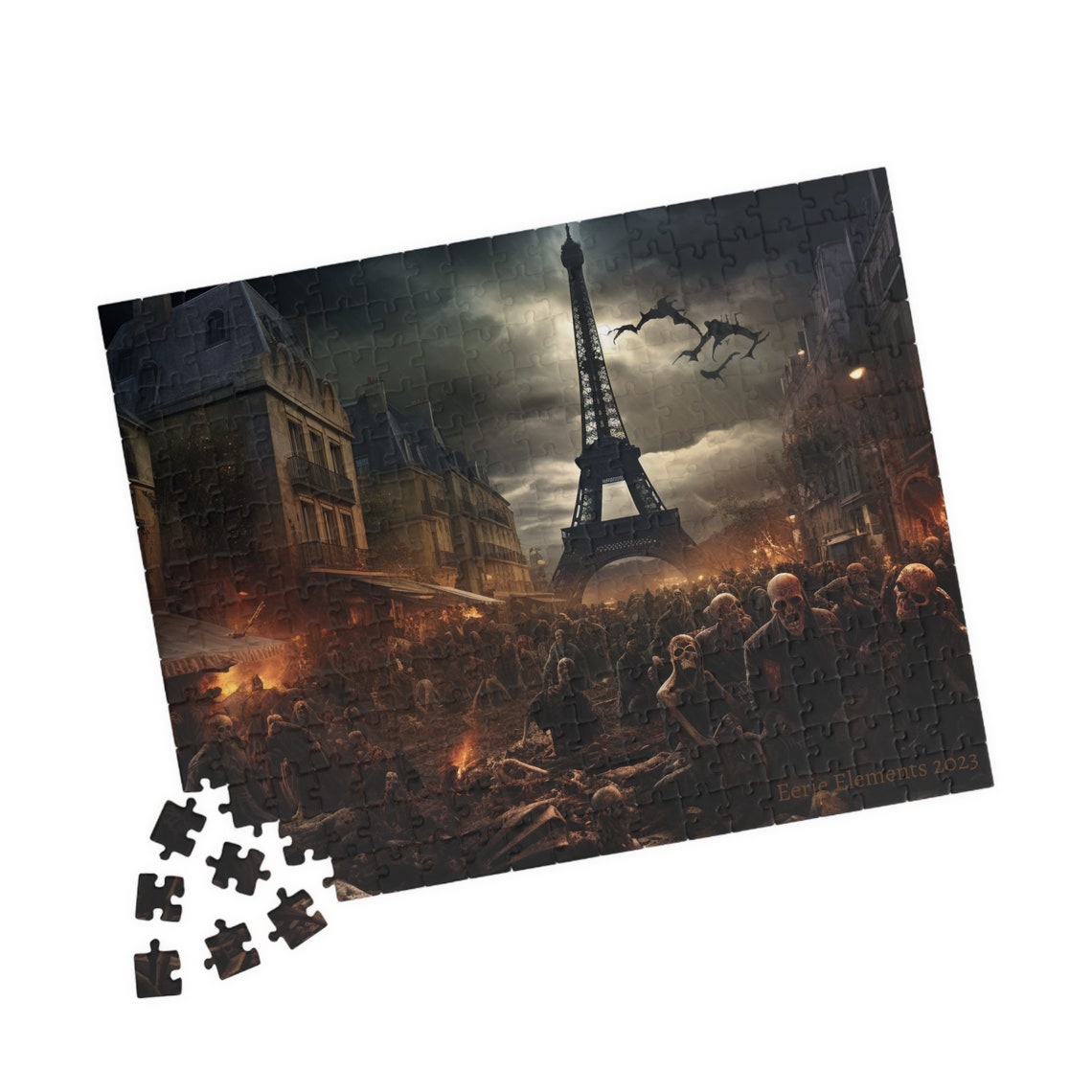 Spooky Holloween Puzzle, Zombie Apocalypse in Paris (252, 500, 1014 ...