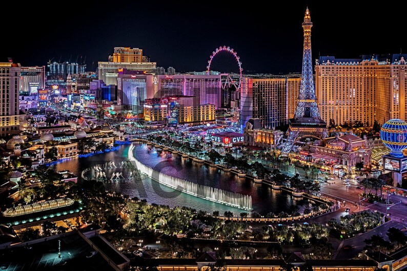 Las Vegas Digital Backdrop Las Vegas Background Casino Hotel - Etsy