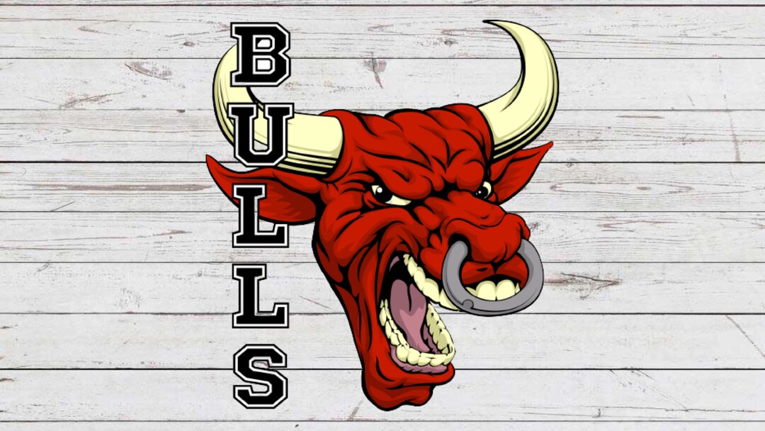 Bulls Mascot Svg, Bulls Svg, Wild Bull Svg, Sports Mascot Svg, Team ...
