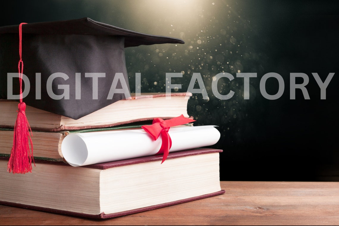 Graduation Background, Graduation Backdrop, Graduation Diploma & Hat ...