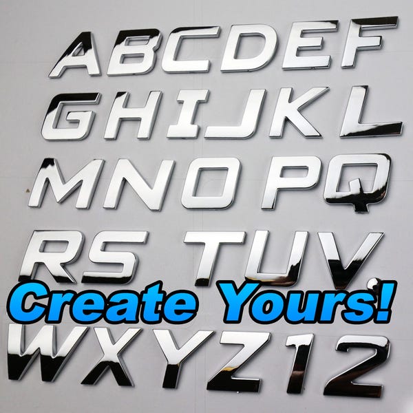 1 Chrome Letters - Etsy UK