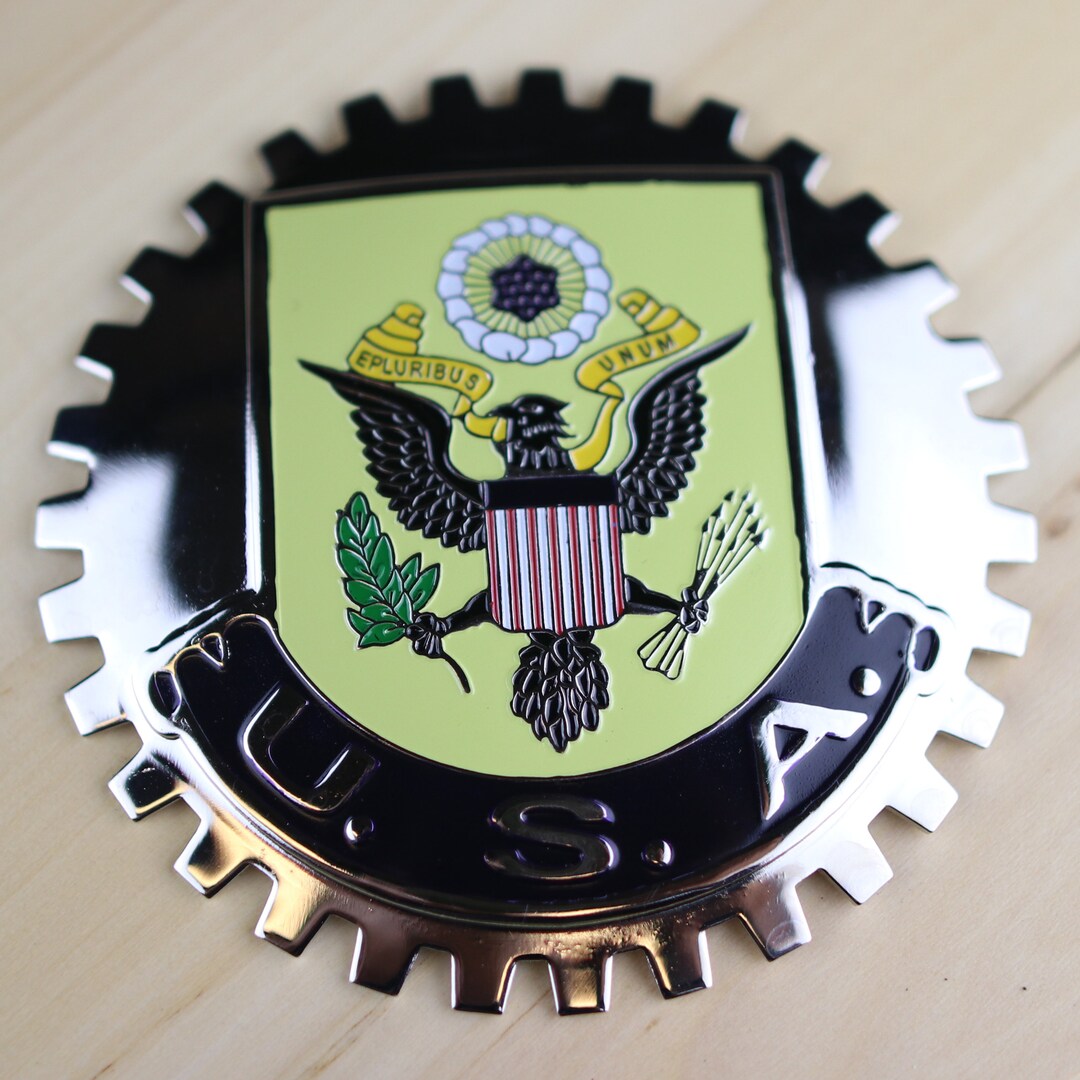 USA EAGLE - NEW Chrome Front Grill Truck Car Badge Emblem Flag United ...
