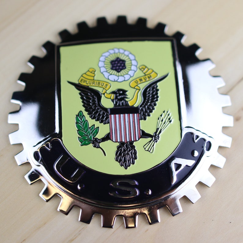 USA EAGLE NEW Chrome Front Grill Truck Car Badge Emblem Flag United ...