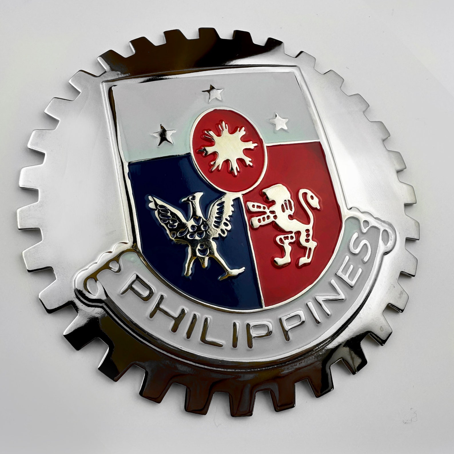 PHILIPPINES - Filipino NEW Chrome Front Grill Truck Car Badge Emblem ...