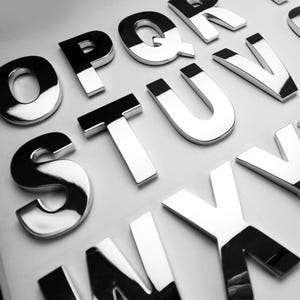 OEM Spec 3D A-Z Chrome Letters and Numbers Emblem Badge for Cars ...