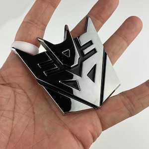 NEW 3 Inch 3D Evil Robot DECEPT ICON Badge Emblem Car Truck Adhesive ...