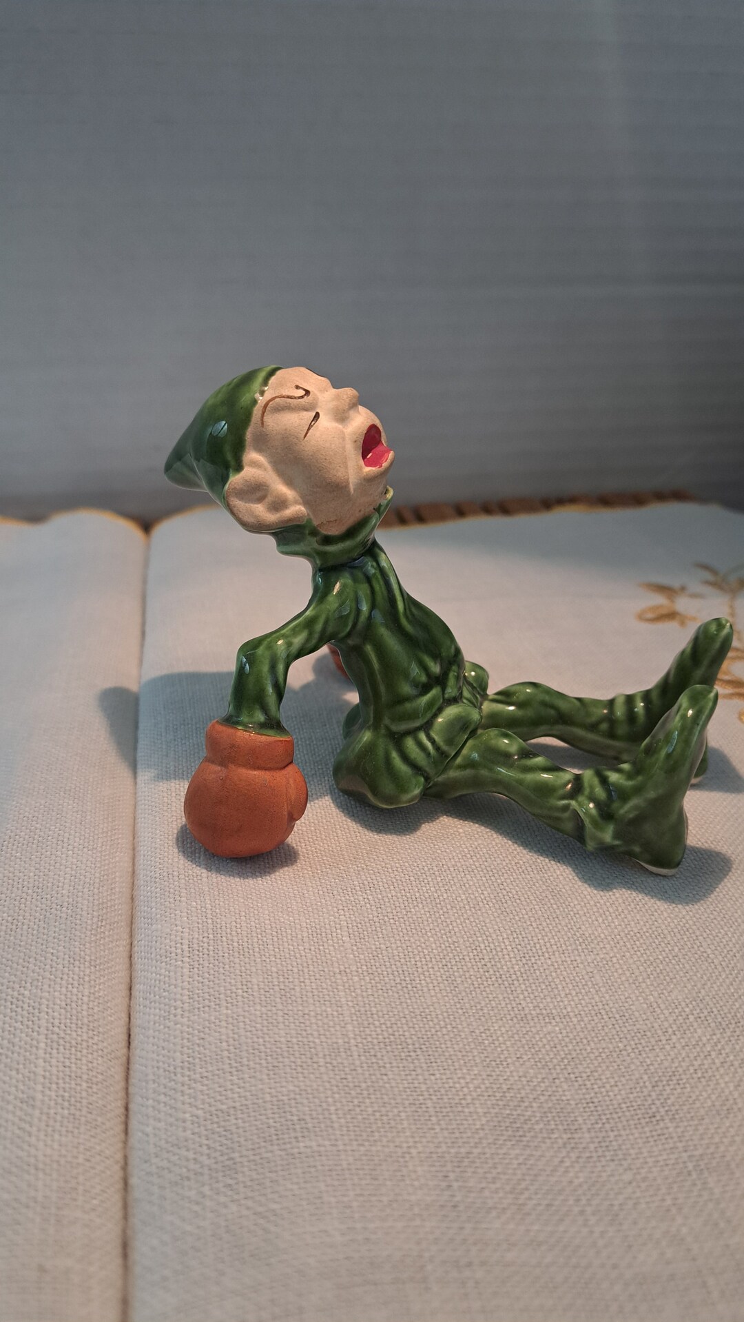 GILNER JAPAN Green Pixie Elf Ceramic Figurine (1950s Kitchsy) - Etsy