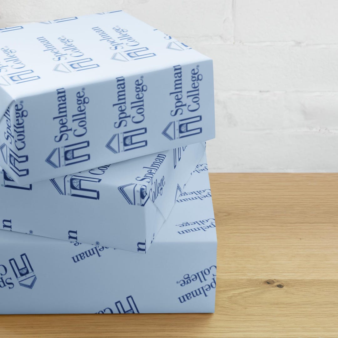 Blue Spelman Sisters Chapel Wrapping Paper Sheets - Etsy