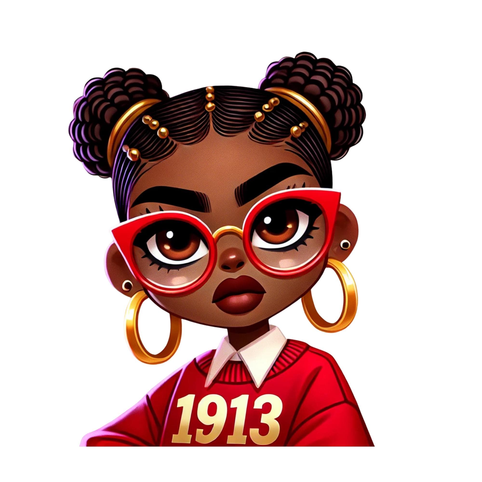 8 PNG Upscaled Images DELTA Sigma Theta Cartoon Like African American ...