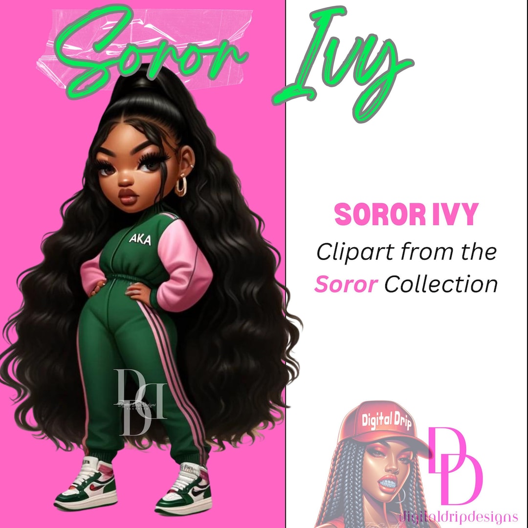 Soror IVY African American “sorority Special: AKA Themed Chibi Doll ...