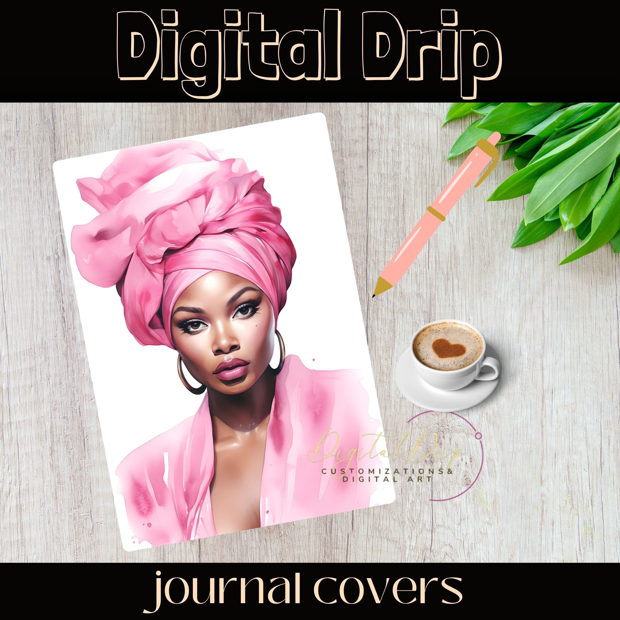 Crowned of Pink Journal Covers Breast Cancer Png Digital Download ...