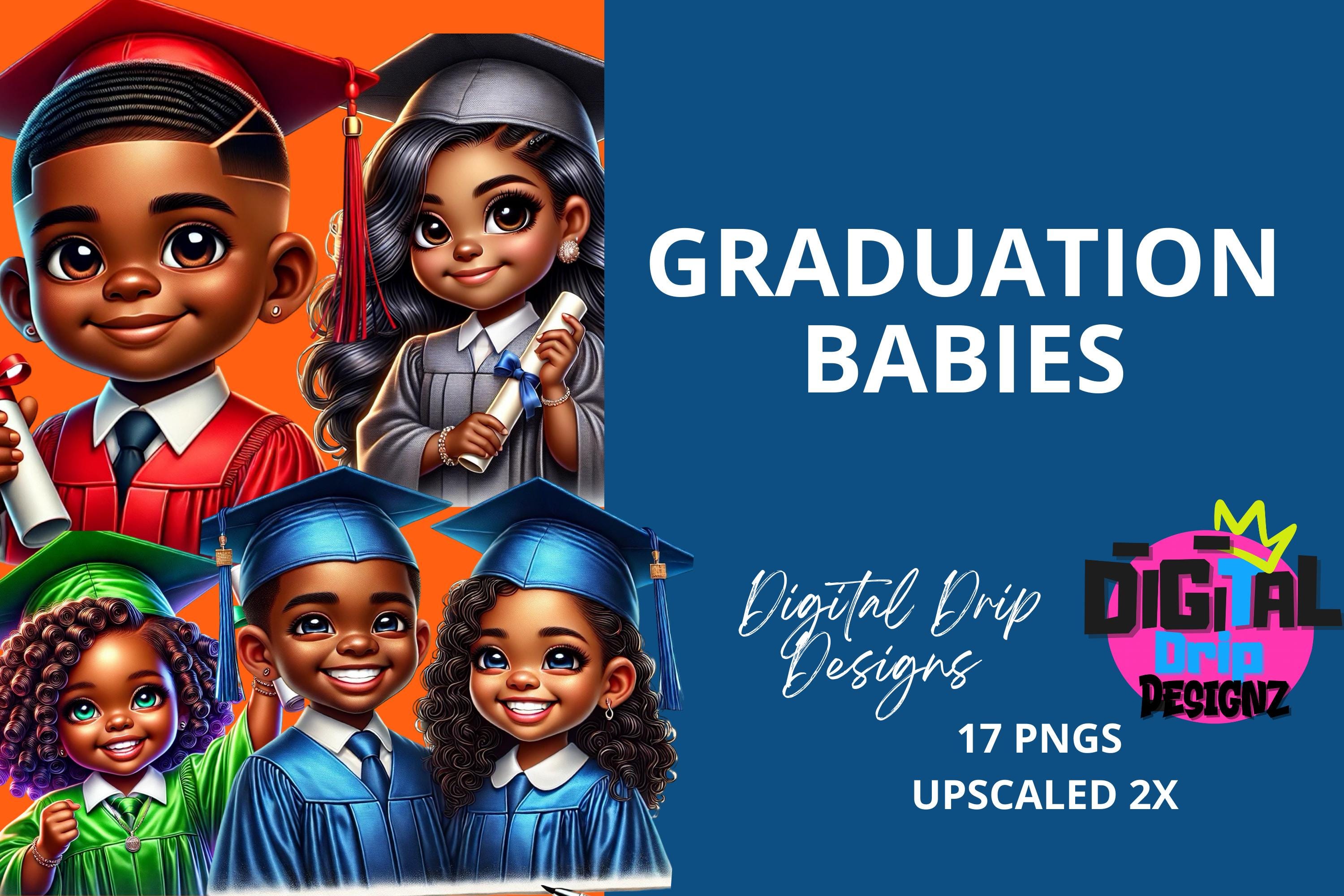 Graduation Babies; 17 PNG Upscale Images African American Babies ...