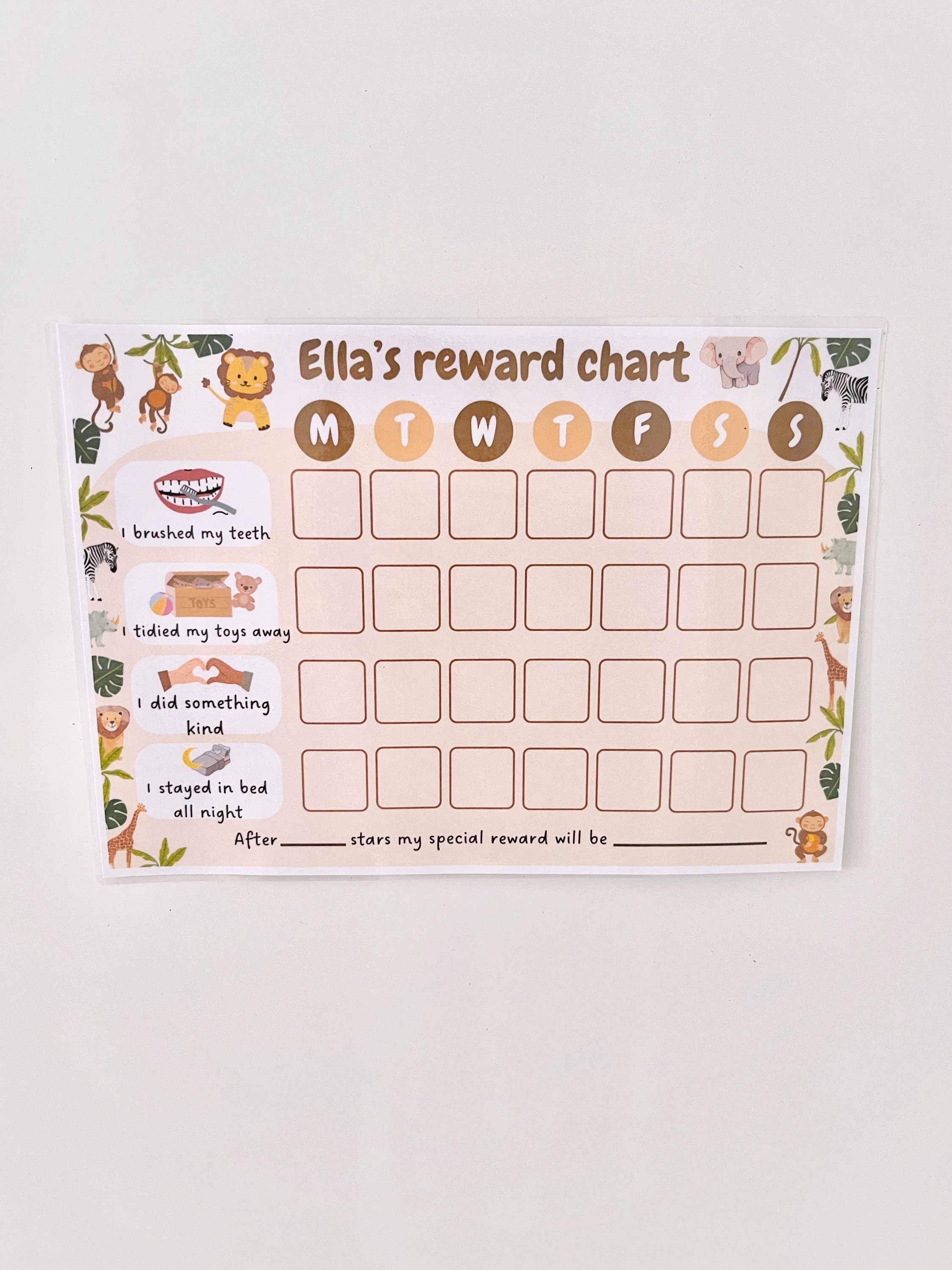 Custom Design Reward Chart - Etsy