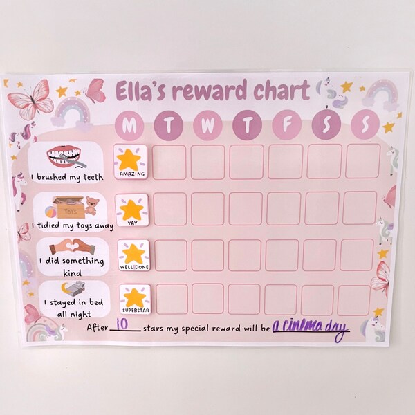 Custom Reward Chart - Etsy UK