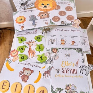 Safari Crafts and Learning Activities Bundle - Etsy