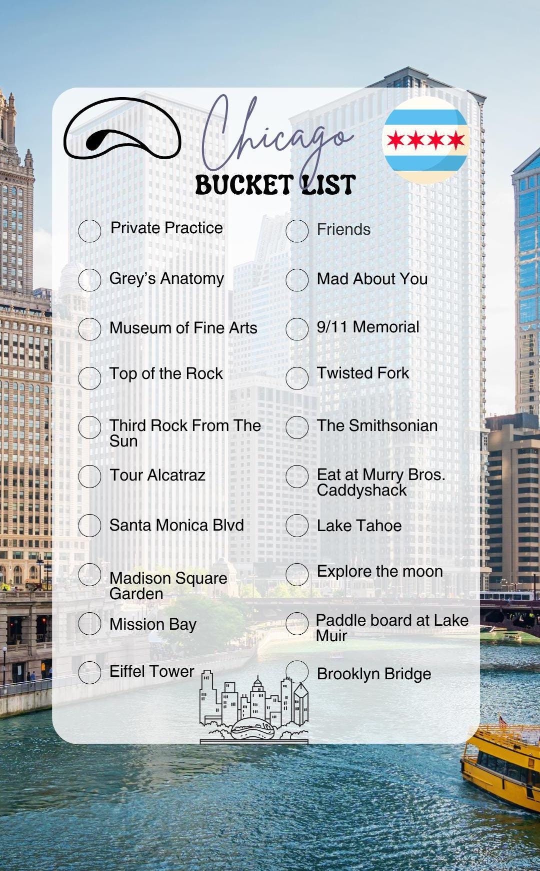 Chicago, Illinois USA Bucket List Recommendations Explore Gift Family ...