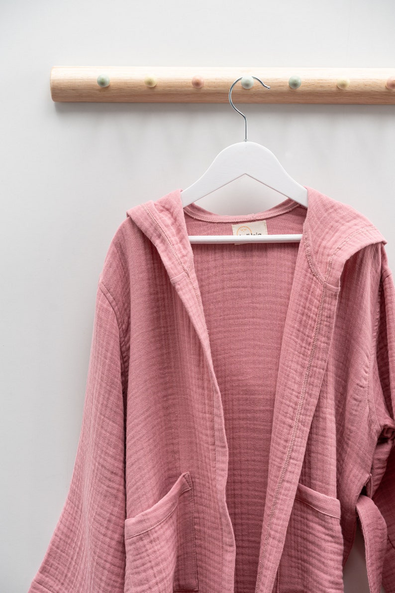 4 Layer Muslin Organic Cotton Kids' Bathrobe Natural Soft - Etsy