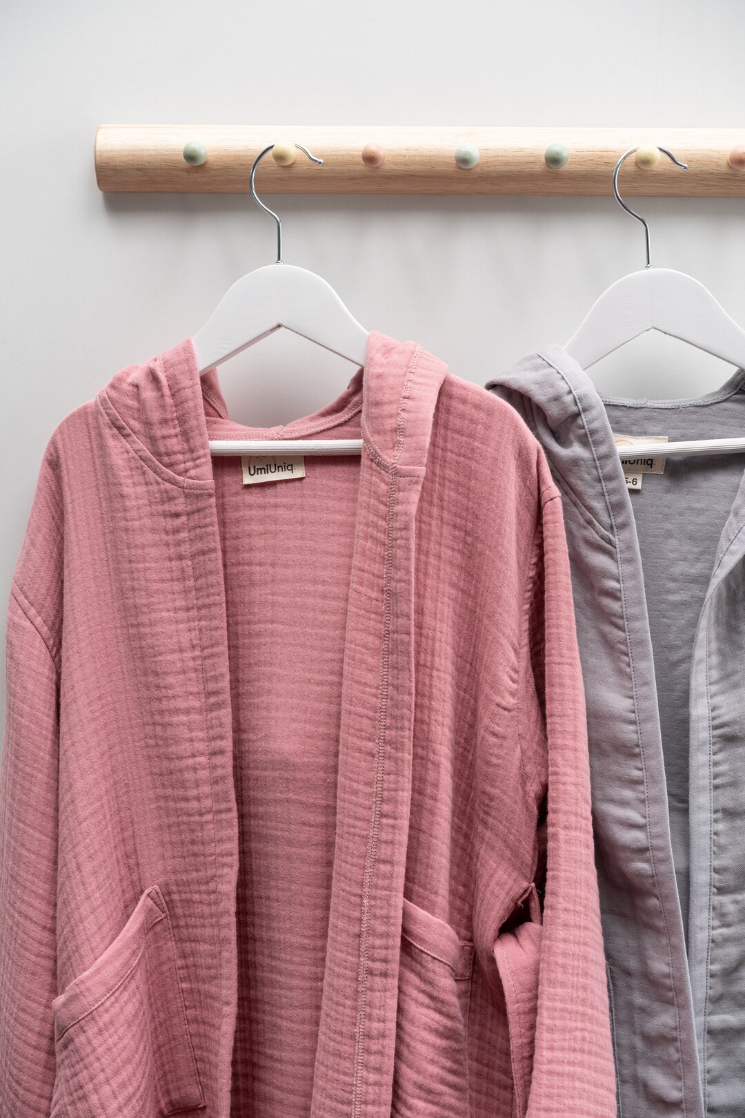 4 Layer Muslin Organic Cotton Kids' Bathrobe Natural Soft - Etsy