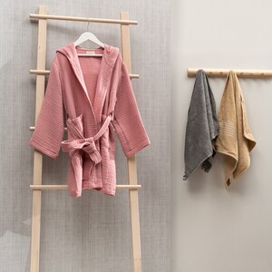 4 Layer Muslin Organic Cotton Kids' Bathrobe Natural Soft - Etsy